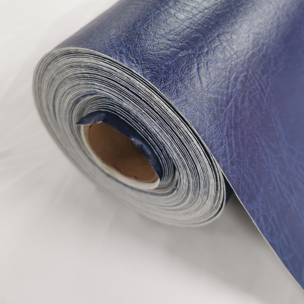 Navy Blue Distressed Leatherette Fabric, Distressed Leatherette Fabric ...